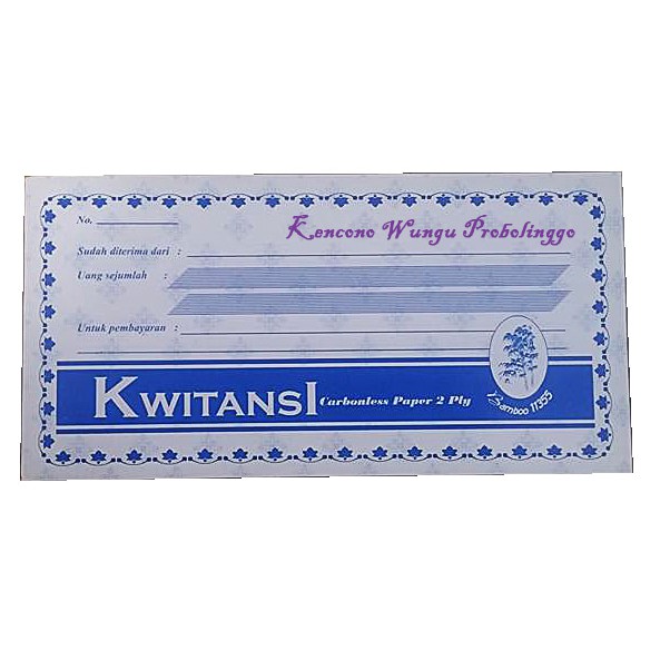 Jual Buku Kwitansi NCR Rangkap 2 merk Bamboo | Shopee Indonesia