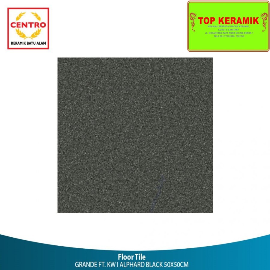 Jual Keramik Lantai Centro 50x50 Alphard Black | Shopee Indonesia