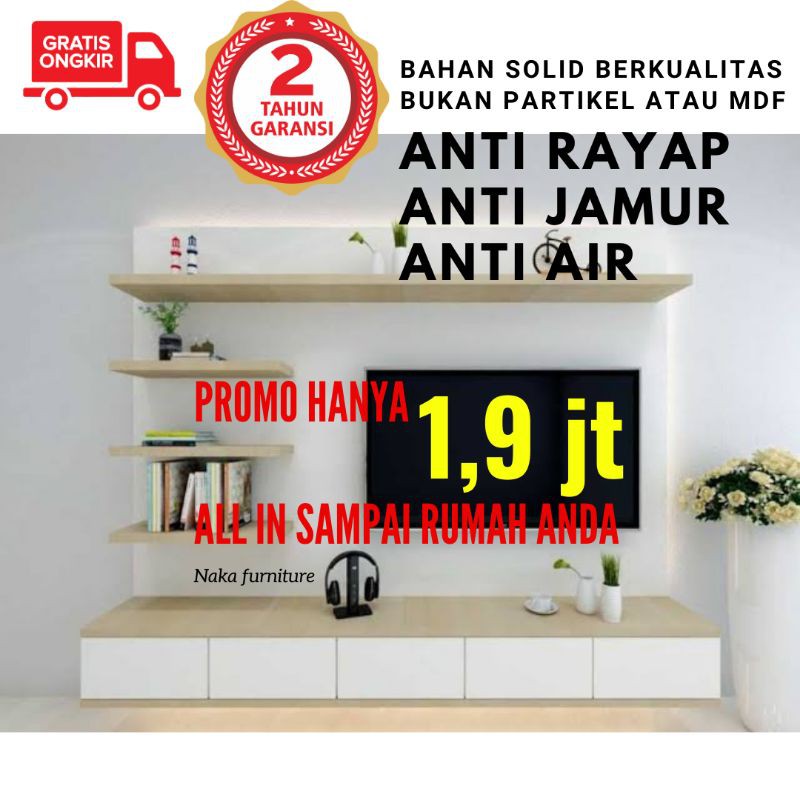 Jual Backdrop TV Custom ukuran 200cm x 180cm finishing HPL | Shopee ...