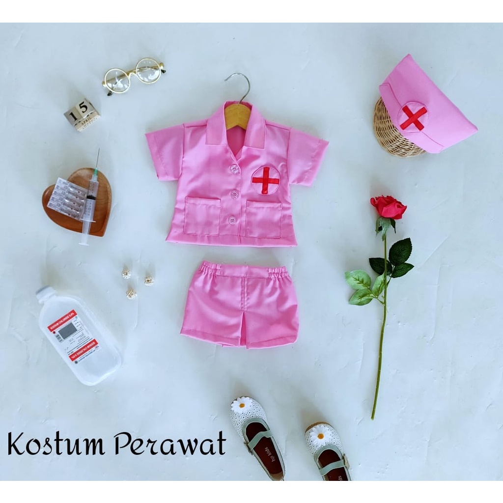 Jual KOSTUM PERAWAT/KOSTUM DOKTER KECIL/SERAGAM DOKTER JUNIOR/SERAGAM ...