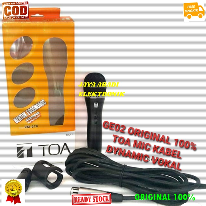 Jual G02 ORIGINAL TOA FIRTS CLASS MIC KABEL 5 METER KARAOKE LEGENDARY DYNAMIC MIKROPON MIK ...