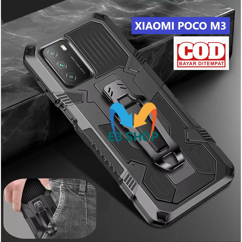 Jual CASE HP XIAOMI POCO M3 CASING STANDING BACK KLIP HARD CASE NEW ...