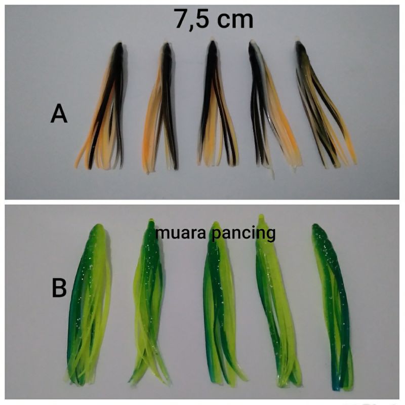 Jual soft lure cumi isi 5 pcs - rangkaian assist - umpan pancing ...