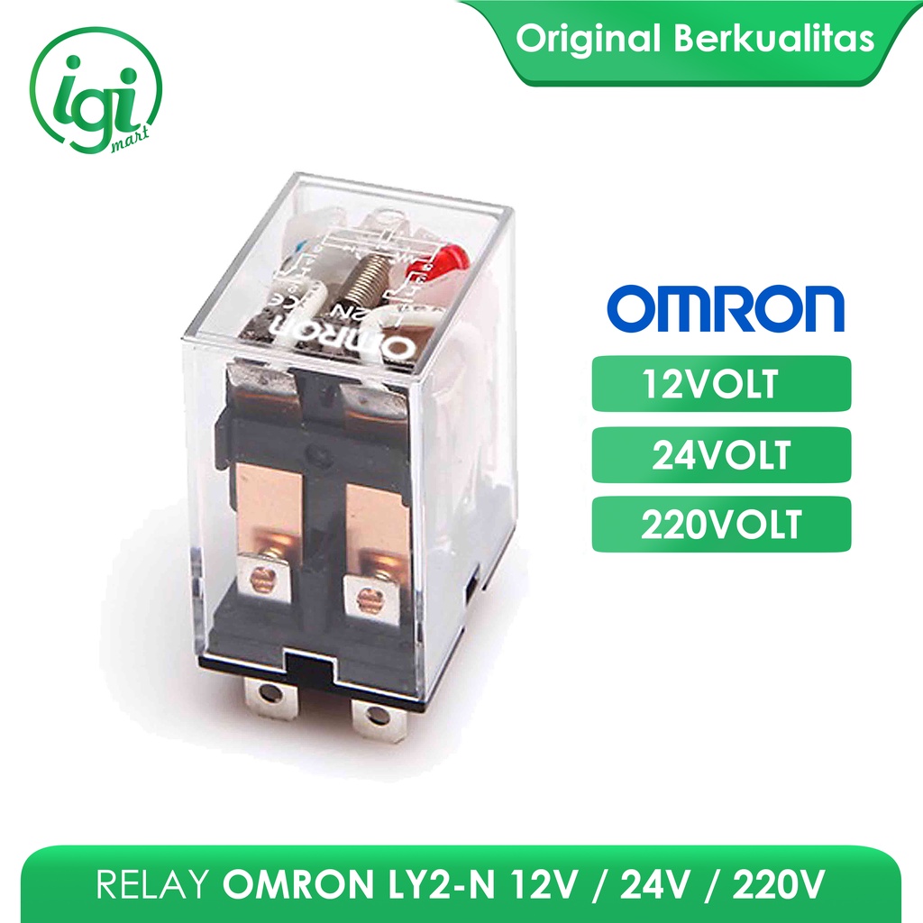 Jual RELAY LY2 12V OMRON/ RELAY LY2N OMR 24V / RELAY LY2-N OM 220V 8 PIN / RELAI | Shopee Indonesia