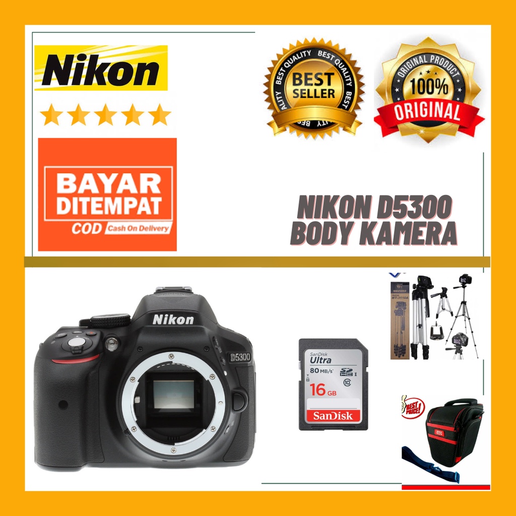 Jual NIKON D5300 kit 18-55mm VR kamera vlog WiFi | Shopee Indonesia