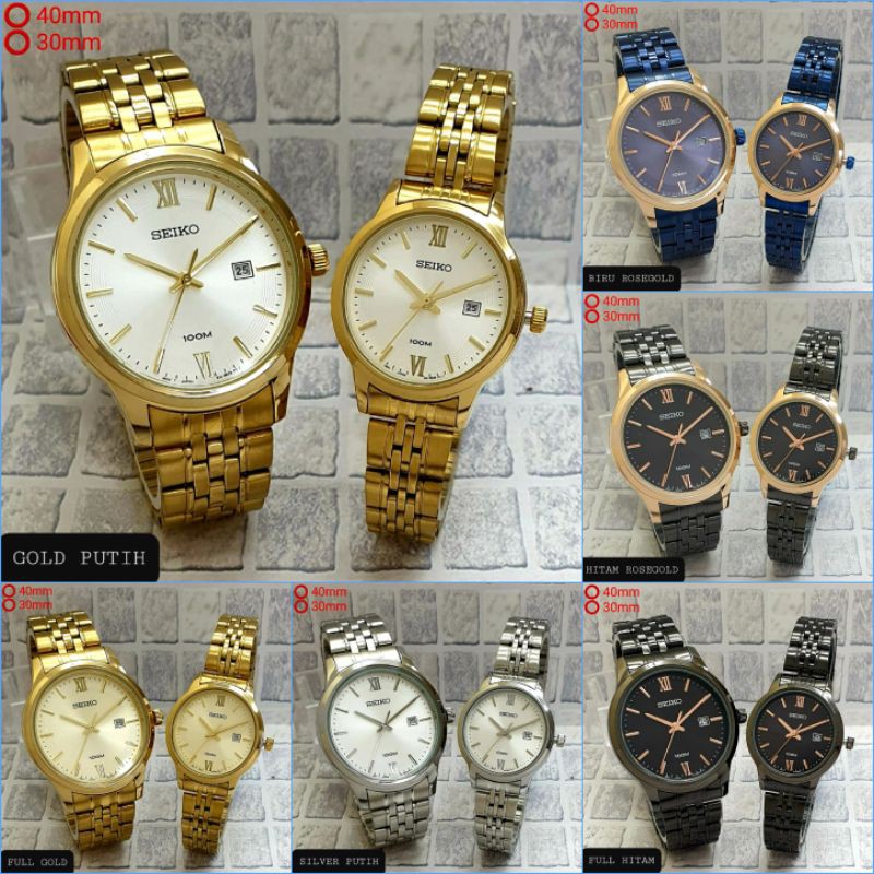 Jual Jam Tangan Analog Couple SEIKO SUR224P1 Model Klasik Rantai ...