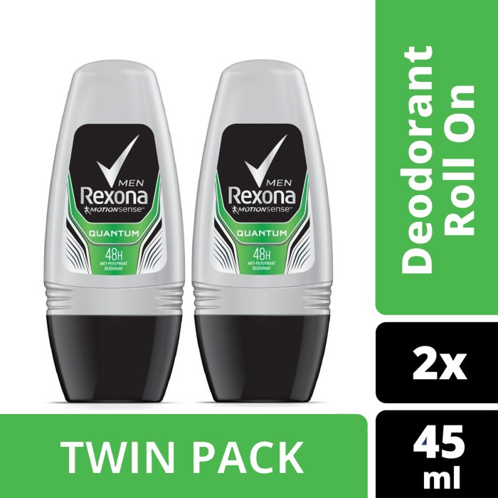 Jual zd40zd Rexona Men Anti-Perspirant Deodorant Roll On Quantum 45Ml Isi 2 Re04544 | Shopee ...