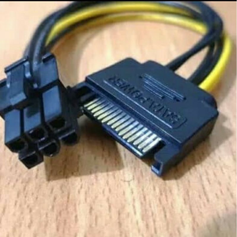 Jual KABEL POWER SATA 15 PIN TO 6 PIN PCI E VGA CARD / 15PIN TO 6PIN ...
