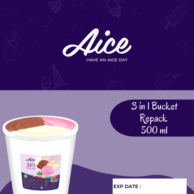 Jual Aice Ice Cream 8 Liter REPACK 500ml | Shopee Indonesia
