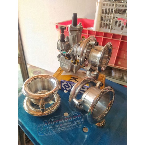 Jual Corong karbu velocity 2 step stage tumpuk karbu karburator pwk 24 26 28 32 34 pe ninja pwl ...