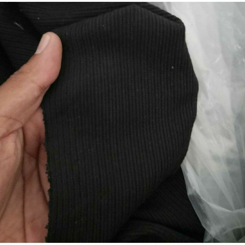 Jual Kain Rib / Bahan Rib Bur Jaket Kaos Gamis Per 50 cm | Shopee Indonesia