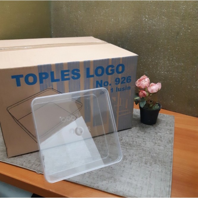 Jual Toples Plastik Mika Persegi Kotak Dessert Box Kue Kering Coklat ...