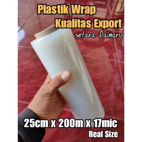 Jual Plastik Wrap 25cm x 200m REAL 17mic Premium Stretch Film | Shopee ...