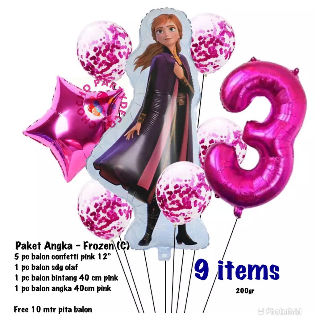 Jual Paket Frozen - Paket ulang tahun Angka Frozen - Dekorasi ulang ...