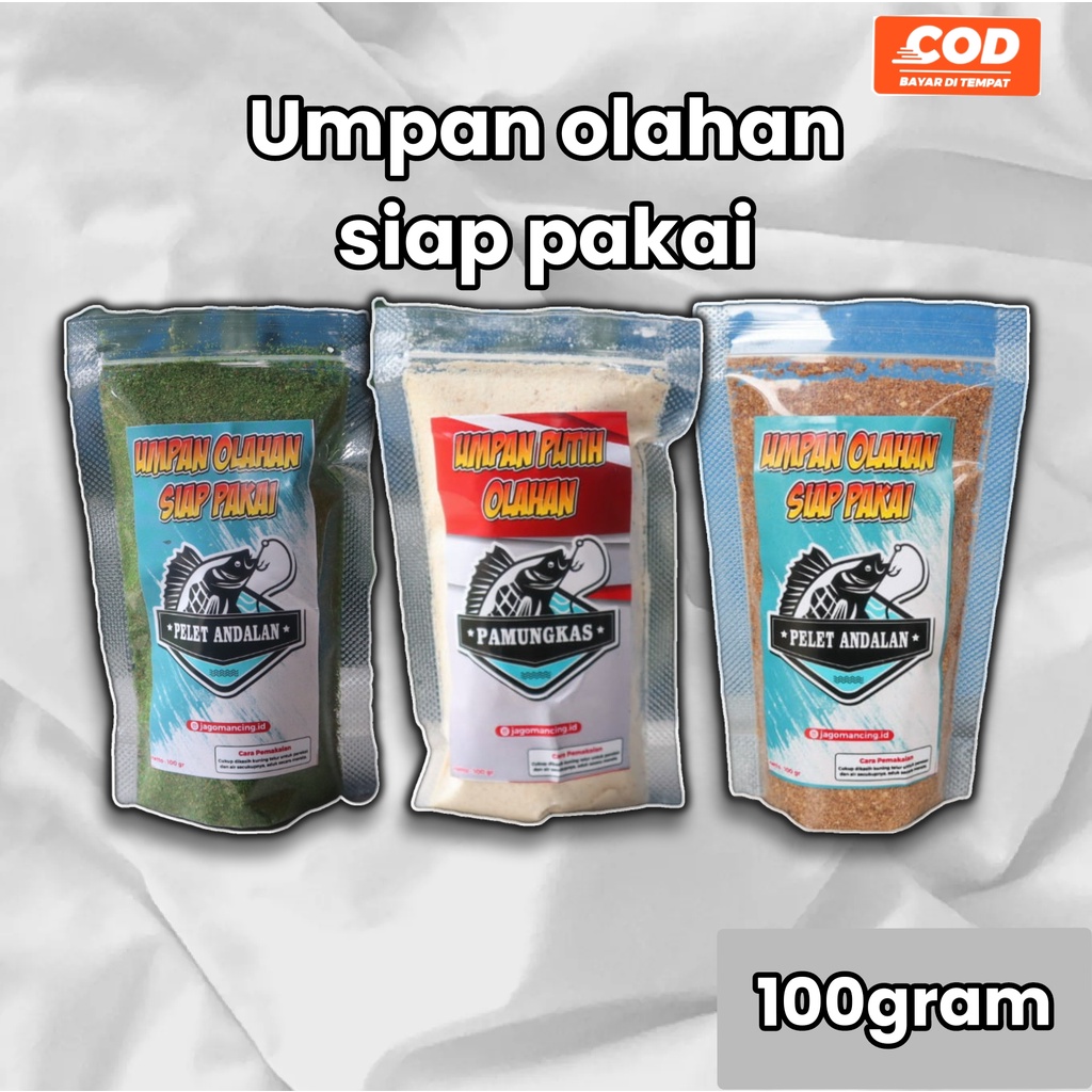Jual ORIGINAL Umpan/Pelet Pamungkas Andalan Untuk Mancing Ikan Air Tawar Isi 100gram Siap Pakai ...