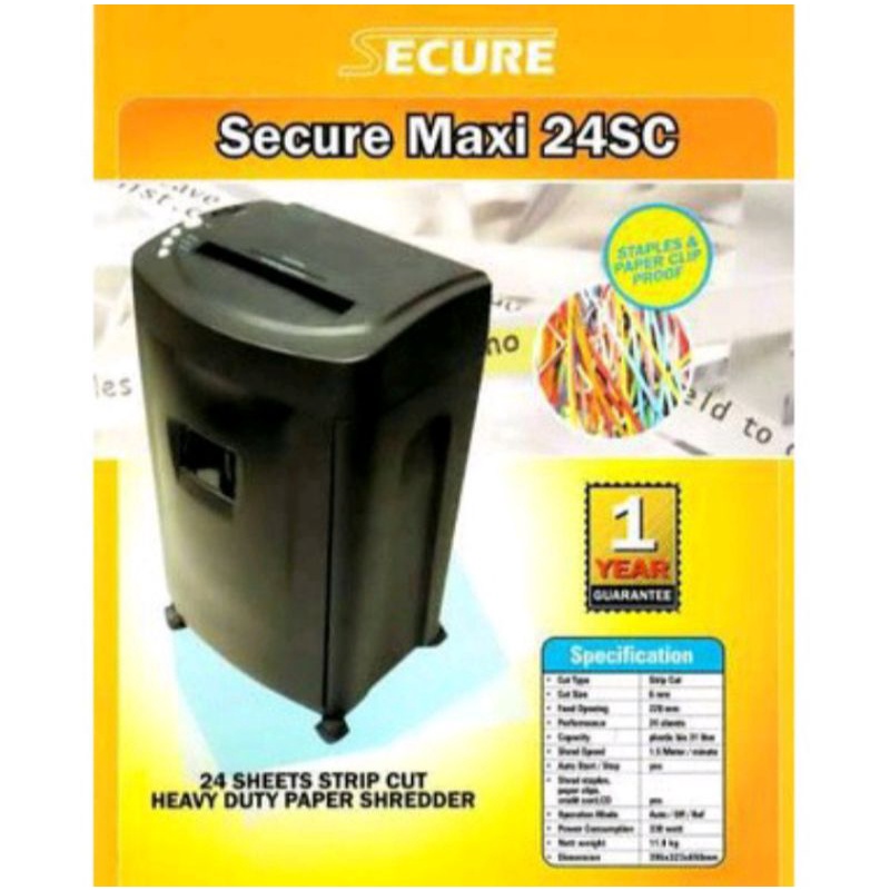 Jual SECURE MAXI 24SC - Mesin Penghancur Kertas / Paper Shredder ...