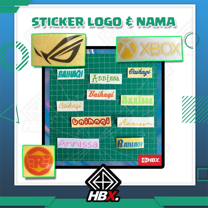 Jual Cutting Sticker Custom Design Bebas Stiker Nama Logo | Shopee ...