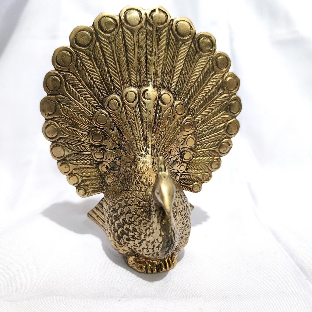 Jual patung burung merak bahan kuningan / peacock brass statue deco ...