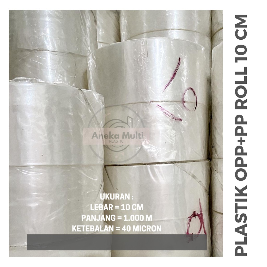 Jual Plastik Roll OPP PP Polos Kemasan 10cm x 1000m | Shopee Indonesia
