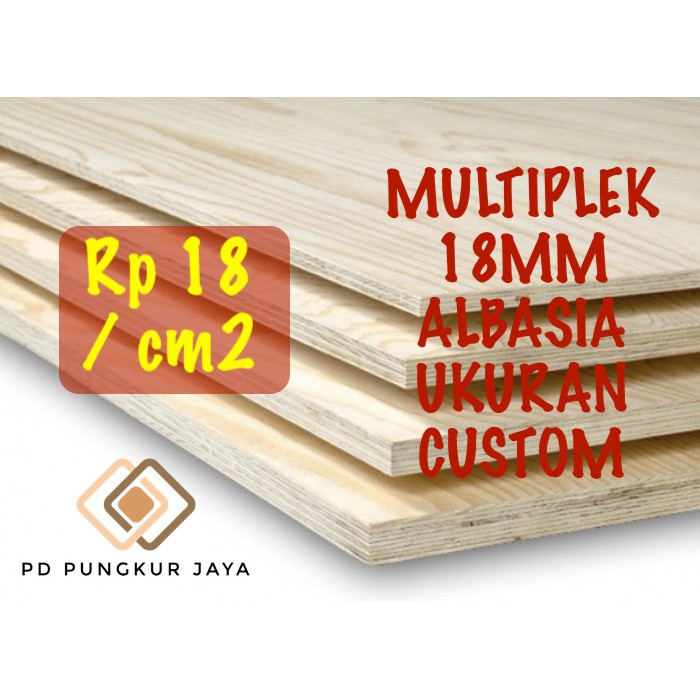 Jual TRIPLEK / MULTIPLEK 18MM ALBASIA UKURAN CUSTOM | Shopee Indonesia