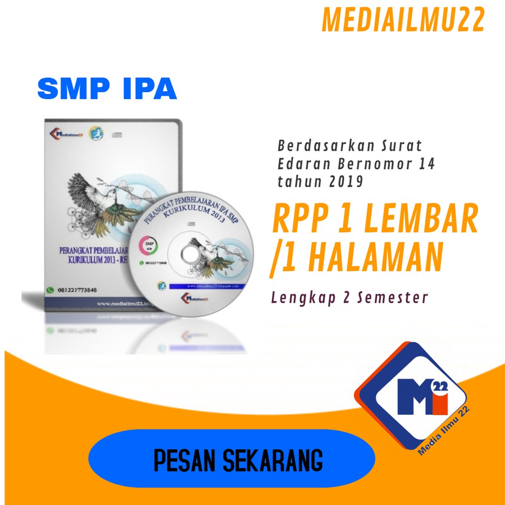 Jual Perangkat Pembelajaran Dengan Contoh RPP 1 Lembar SMP IPA Kelas 7 ...