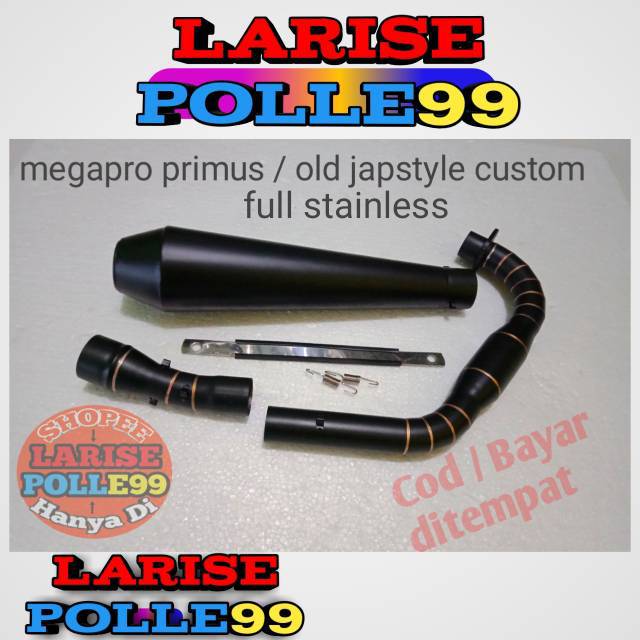 Jual bullet pipe canister with big elbow tmx 125 155 euro 125 Rusi tc ...
