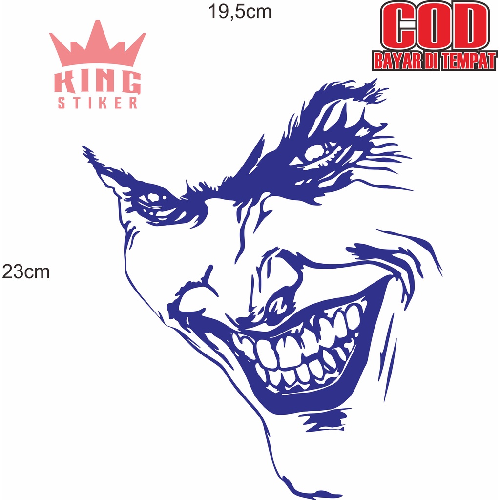 Jual Stiker Mobil Dan Motor Variasi Joker Simpel Cutting Sticker Keren ...