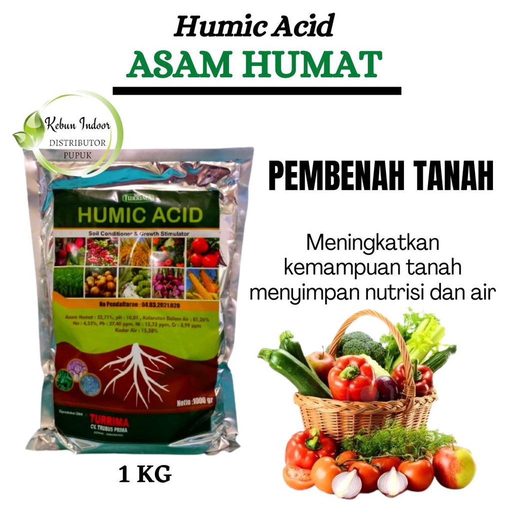 Jual Humic Acid 1kg, Asam Humat Pembenah Tanah Terbaik, Pupuk Asam Humat Humid Acid 1kg | Shopee ...