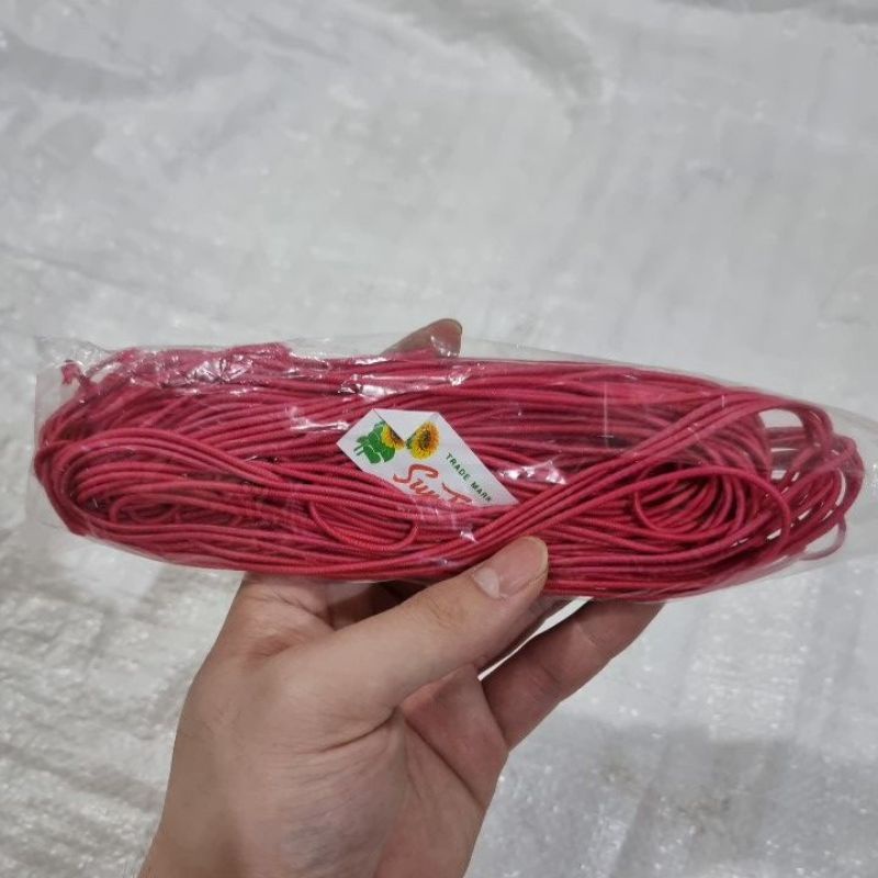 Jual Tali Karet Elastis 2mm @18 meter Tali String Tali Kancing Tali ...