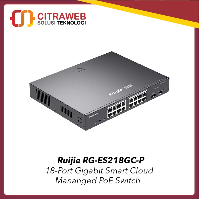Jual Ruijie RG-ES218GC-P 18-Port Gigabit Smart Cloud Managed PoE+ Switch | Shopee Indonesia