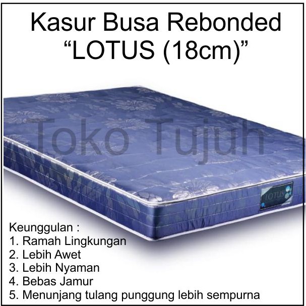 Jual KASUR LOTUS REBOUNDED 90X200CM Tinggi 18cm / Matras kasur 90 x 200 ...