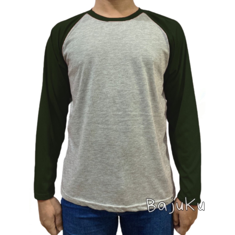 Jual Kaos Raglan Tangan PANJANG / Baju Raglan Polos / Kaos Tangan ...