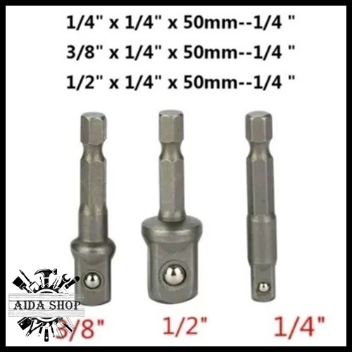 Jual Adapter Hex Key Shock Mesin Bor Impact Driver Adaptor Sambungan ...