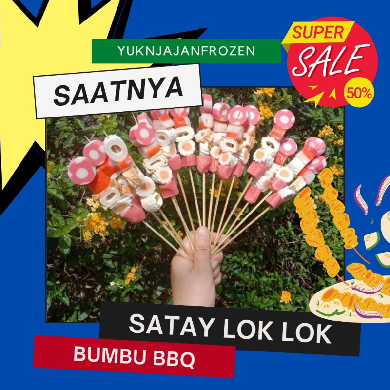 Jual sate seafood satay lok lok /suki /steamboat sate pentol | Shopee ...