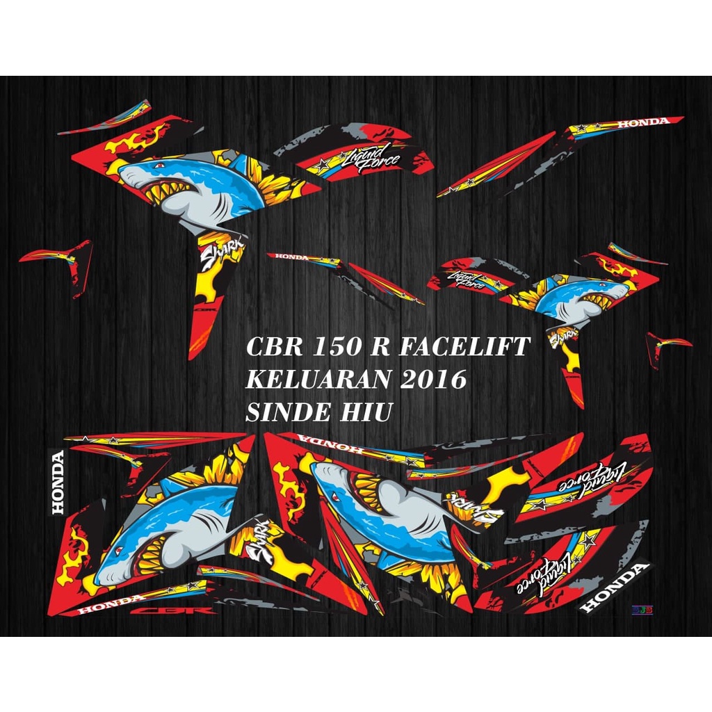 Jual STIKER STRIPING DECAL CBR 150 R FACELIFT TH 2016 SINDE HIU ...
