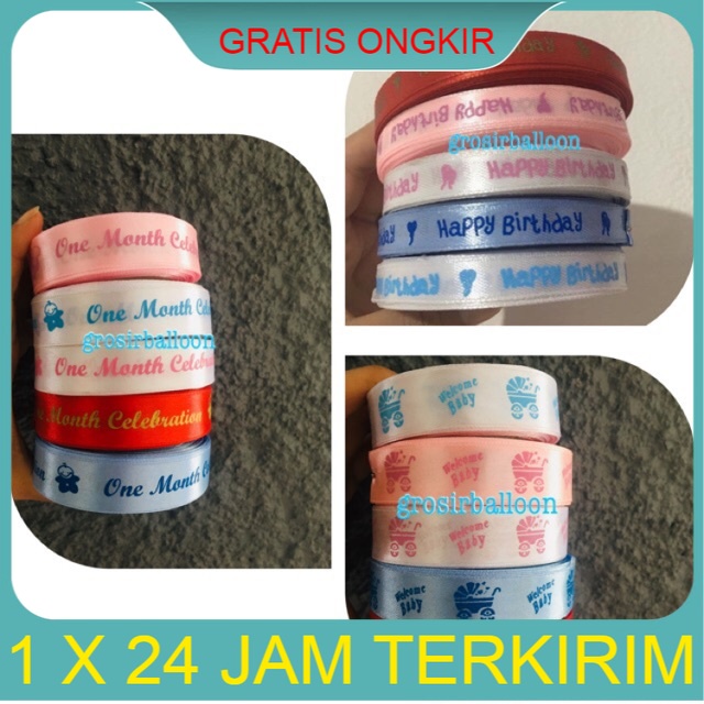 Jual Jakarta Timur Pita ulang tahun / pita happy birthday /tali ribbon ...