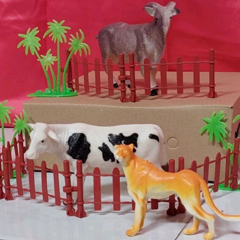 Jual mainan miniatur hewan ternak isi 3 hewan - 3H seri sapi | Shopee ...