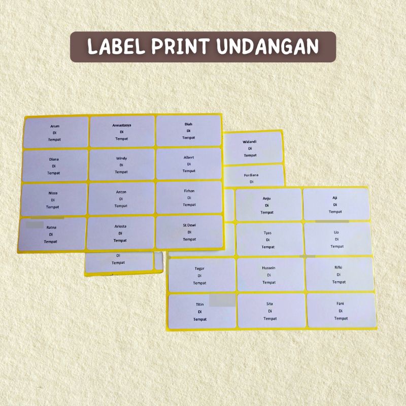 Jual Label Print Undangan 103 | Shopee Indonesia