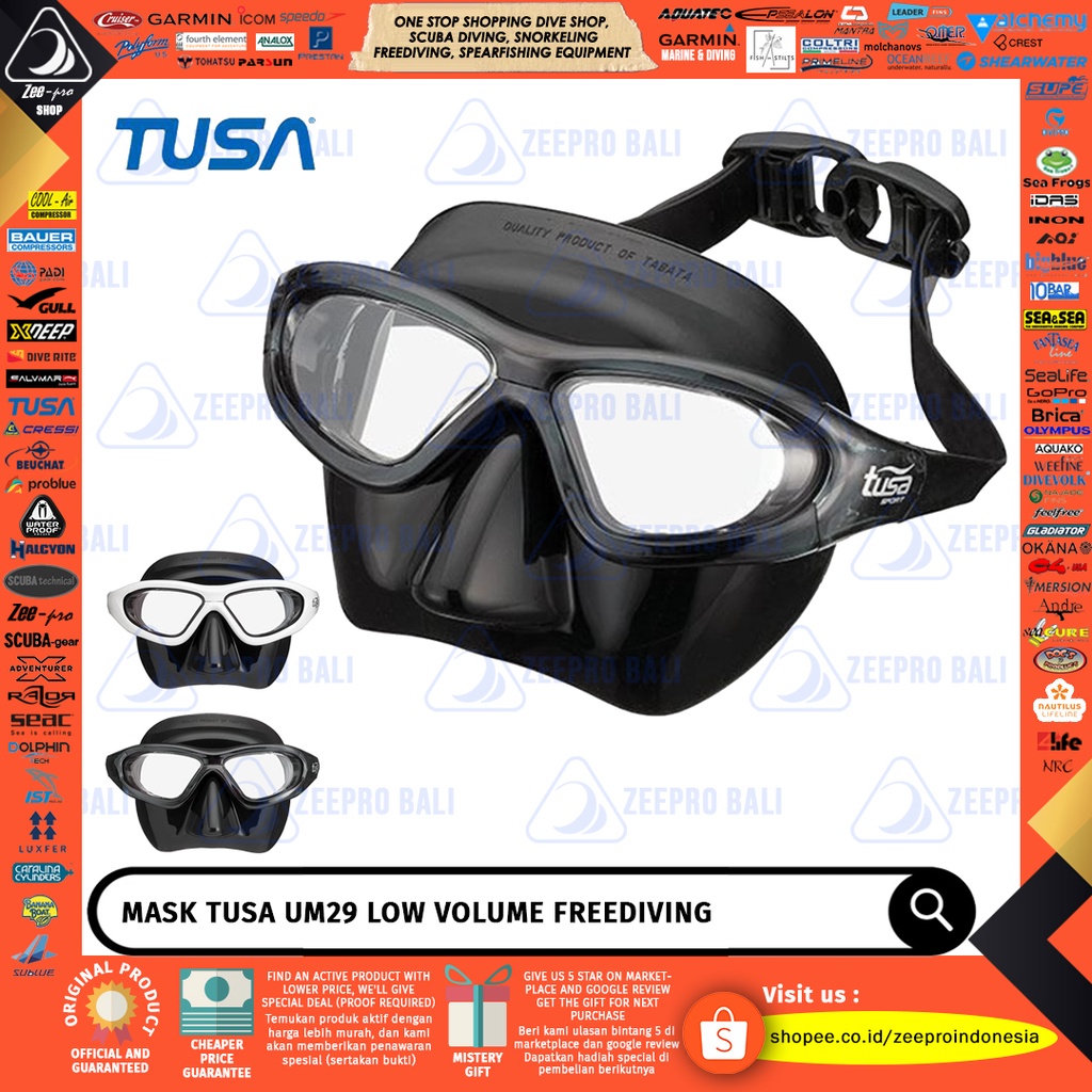 Jual Mask Freedive Low Volume Masker Freediving Tusa Kacamata Selam ...