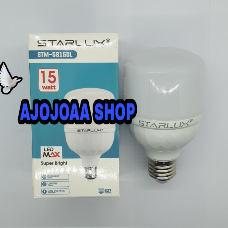 Jual Lampu Bohlam Starlux Led MAX Super Bright 15 watt SNI Cahaya Putih | Shopee Indonesia
