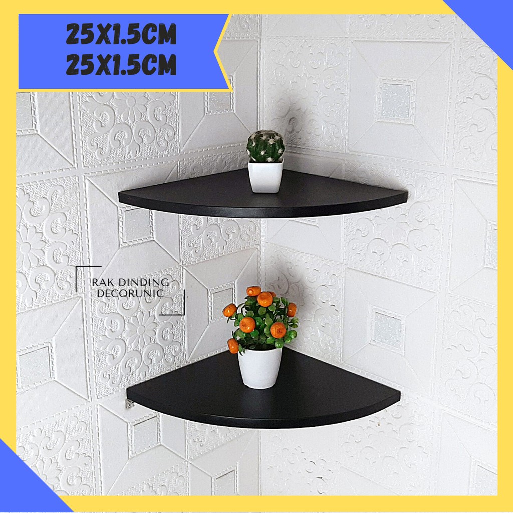 Jual Rak Sudut 2 Susun Tempel Dinding 25,25cm Rak Dinding Sudut Siku ...