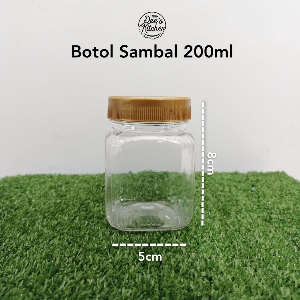 Jual Botol Sambal Bentuk Kotak PET 200ml - Satuan | Shopee Indonesia