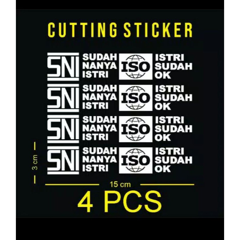 Jual Cutting Sticker Sepeda SNI/Sticker Sudah Nanya Istri | Shopee ...