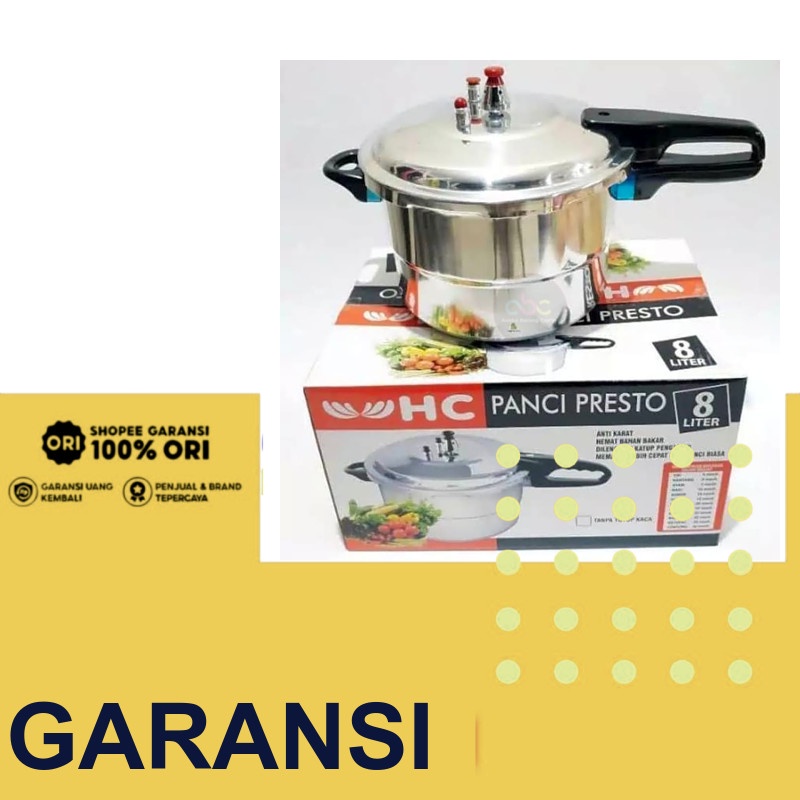Jual Presto 8 Liter happy call panci serbaguna pelunak daging dan ikan | Shopee Indonesia