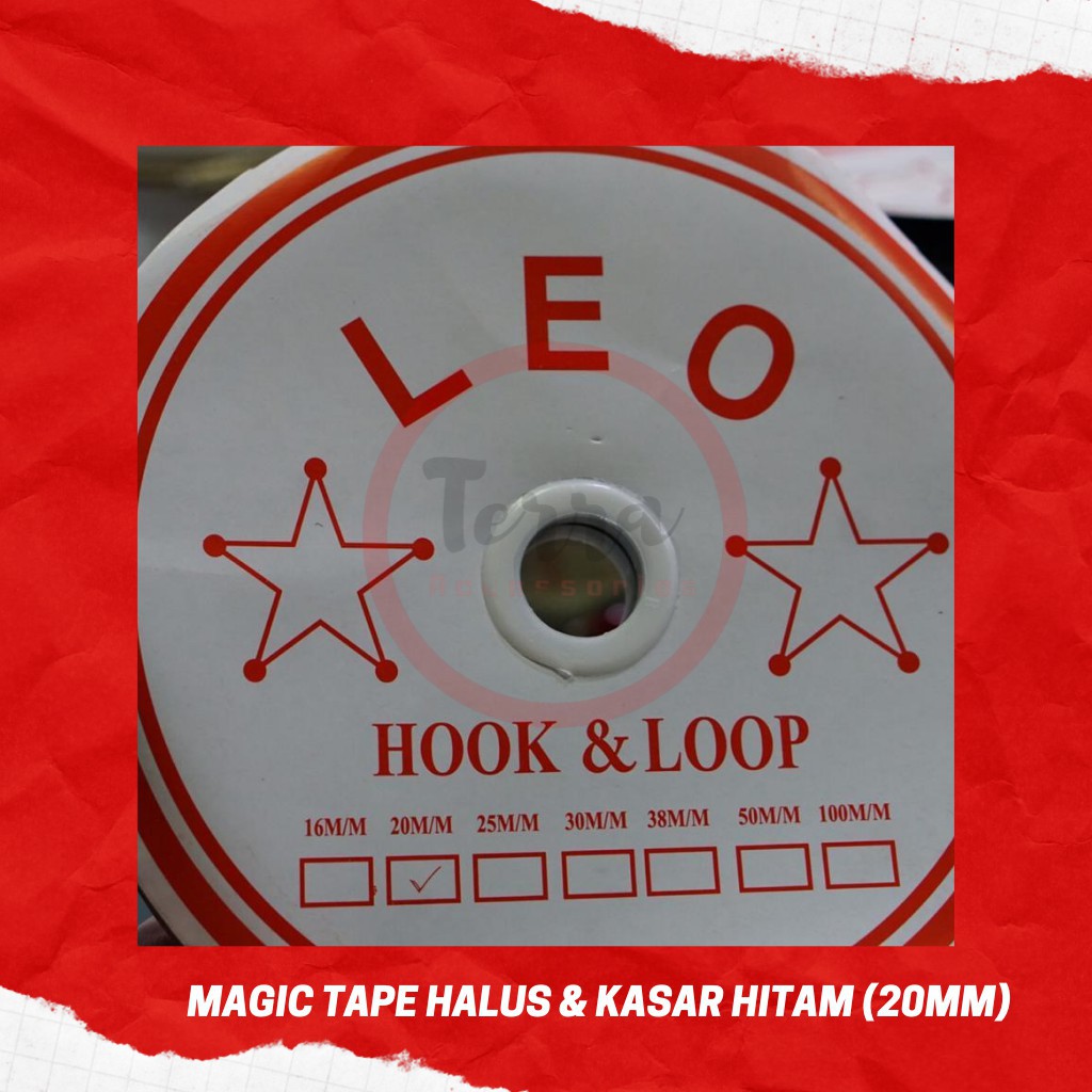 Jual Magic Tape Perekat Velcro Hitam Putih 20mm Set Halus & Kasar ...