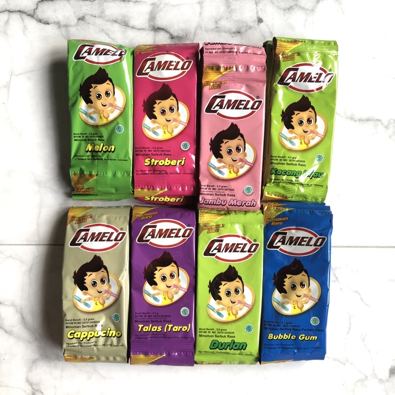 Jual BAHAN ES SUNTIK CAMELO ES BANTAL BUBUK ES CAMELO DUS ISI 240 PCS ...