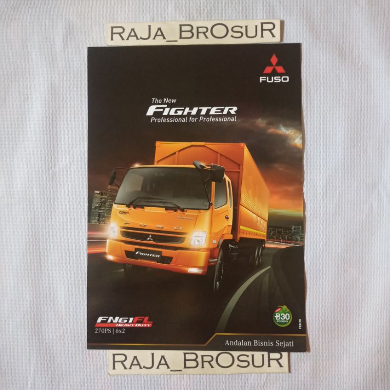 Jual Poster brosur flyer Mitsubishi Fuso The New Fighter Wing Box 270PS FN61FL HD Heavy Duty ...