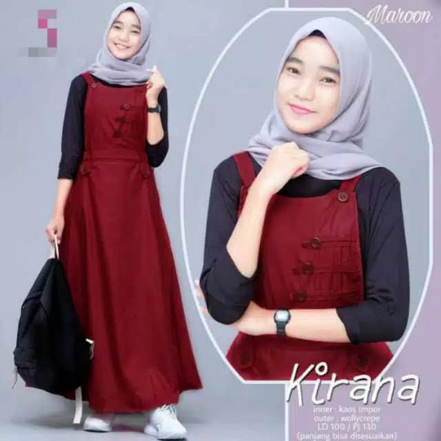Jual Baju Remaja Overall Set Iner Murah Kekinian 9 Varian Warna Kirana ...