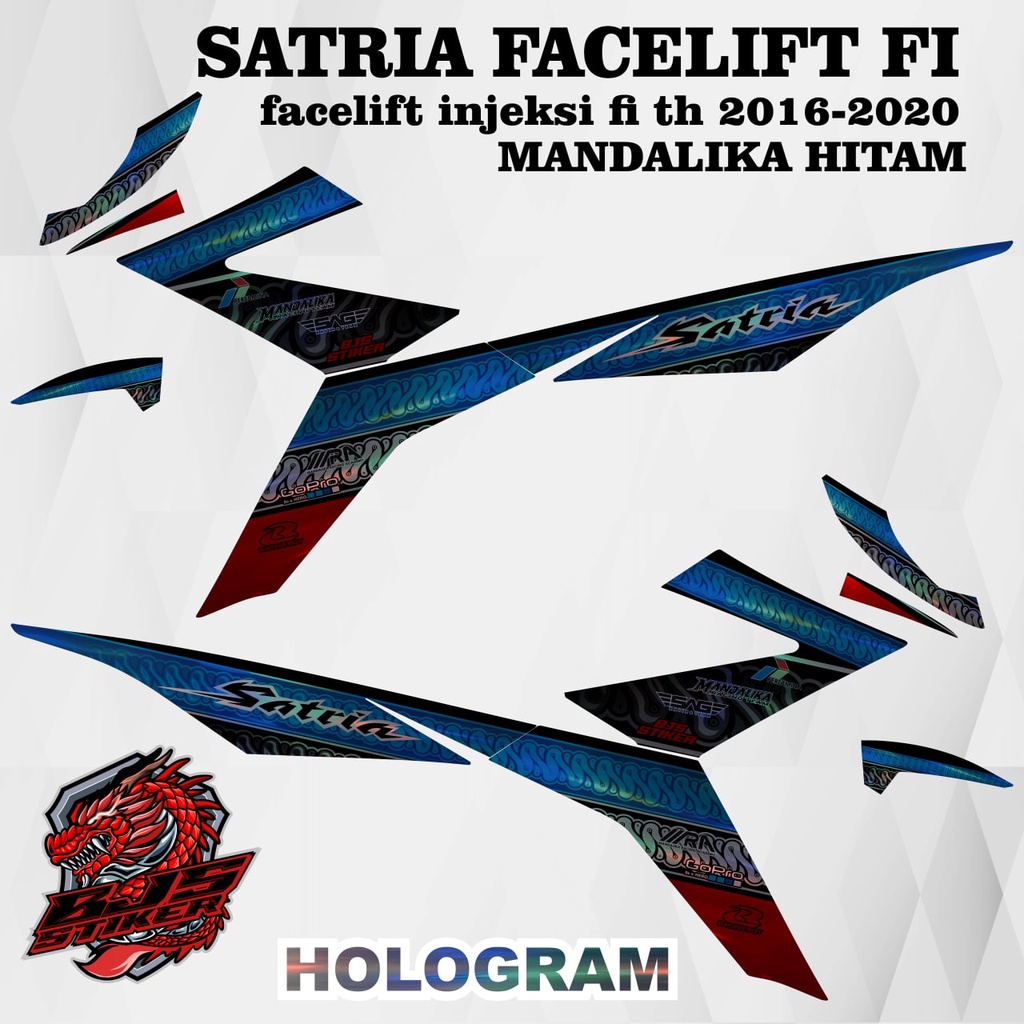 Jual [COD] Stiker Sticker Striping hologram Satria injeksi Satria fi ...
