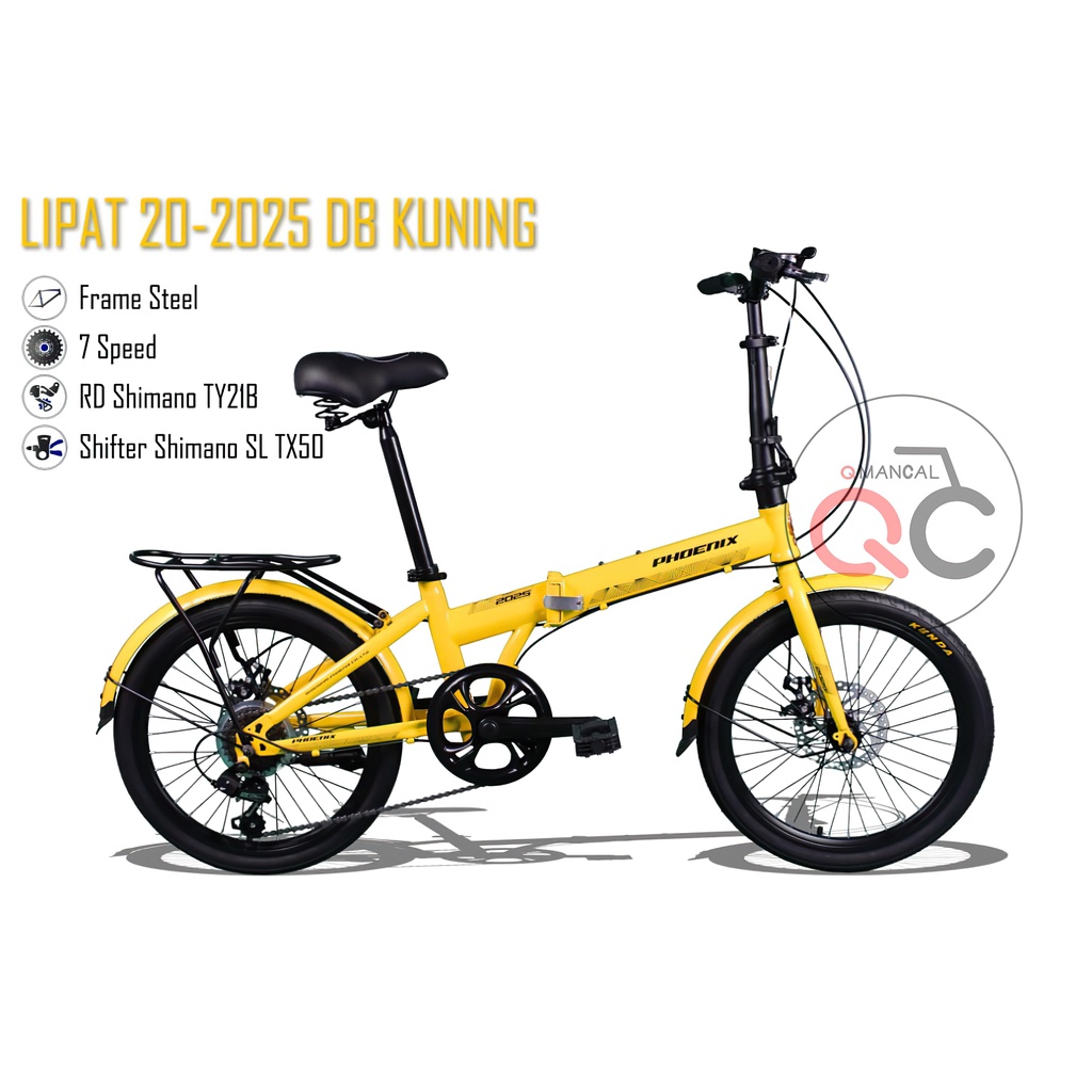 Jual Sepeda Lipat PHOENIX Original 20 Inch 20-2025 DB Boncengan Shimano ...